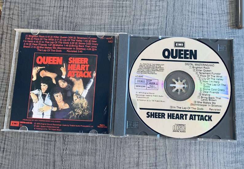 Queen Sheer Heart Attack CD 1974 Import West Germany - Etsy Australia