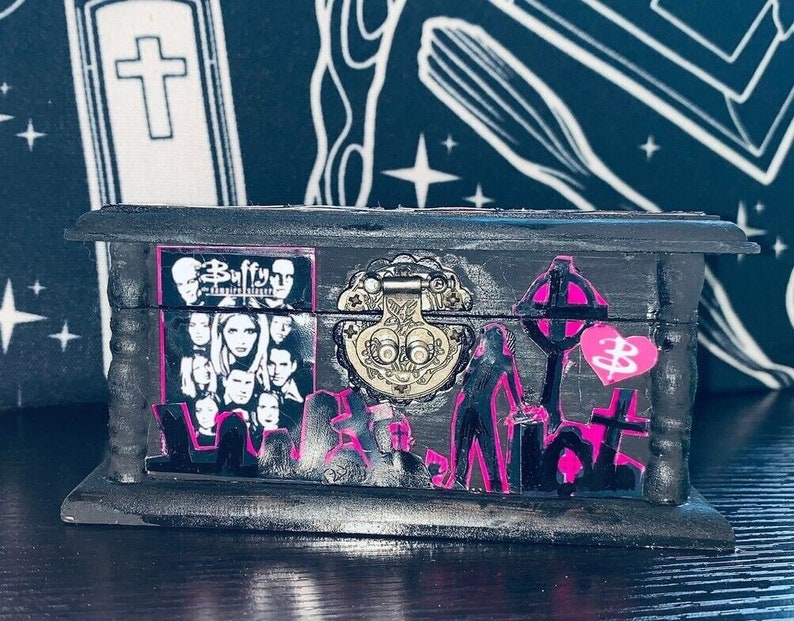 Buffy the Vampire Slayer Collage Box Pop Art Custom OOAK Bite Me ...