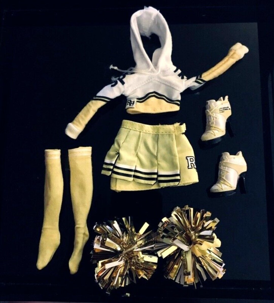 Rainbow High Sunny Cheer Outfit Uniform Top Skirt Socks Boots - Etsy
