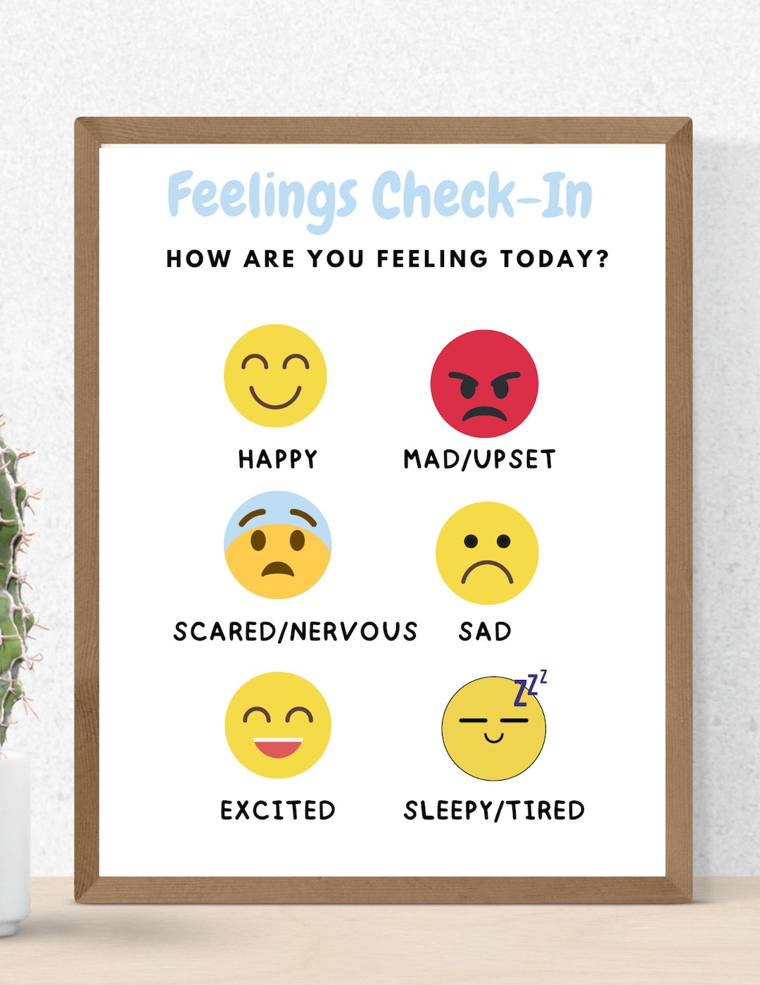 Feelings Check-in Visual for Kids - Etsy