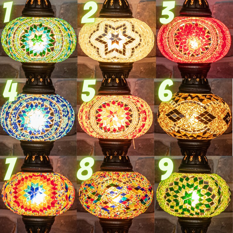 Swan Neck Turkish Lamp Table Lamp, Moroccan Lamps, Handmade Mosaic ...