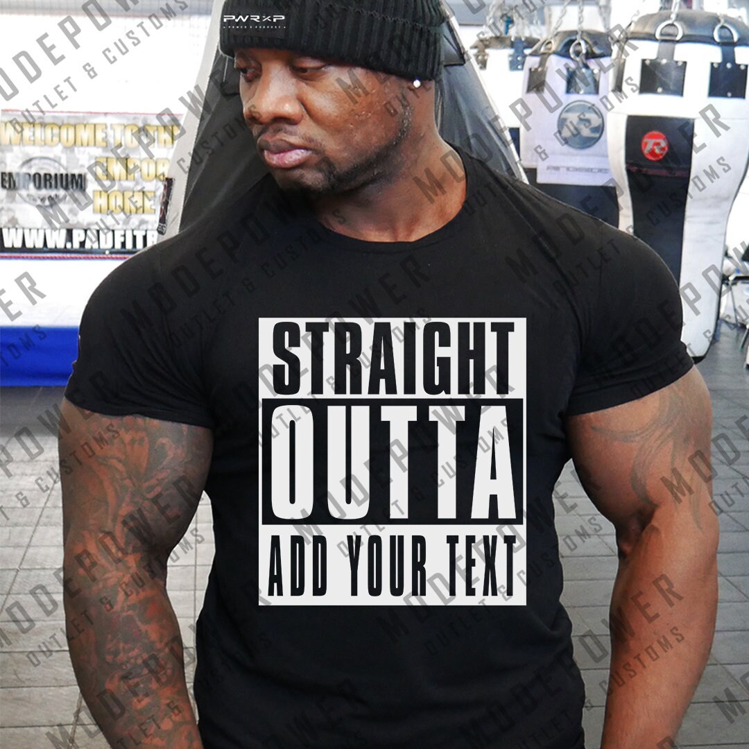 Straight Outta (add Your Text) Logo, Custom Ai, SVG, DXF, Eps, Png ...