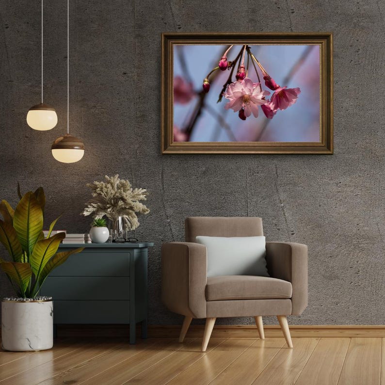 Weeping Higan Cherry Blossoms - Digital Flower Print, Weeping Higan ...