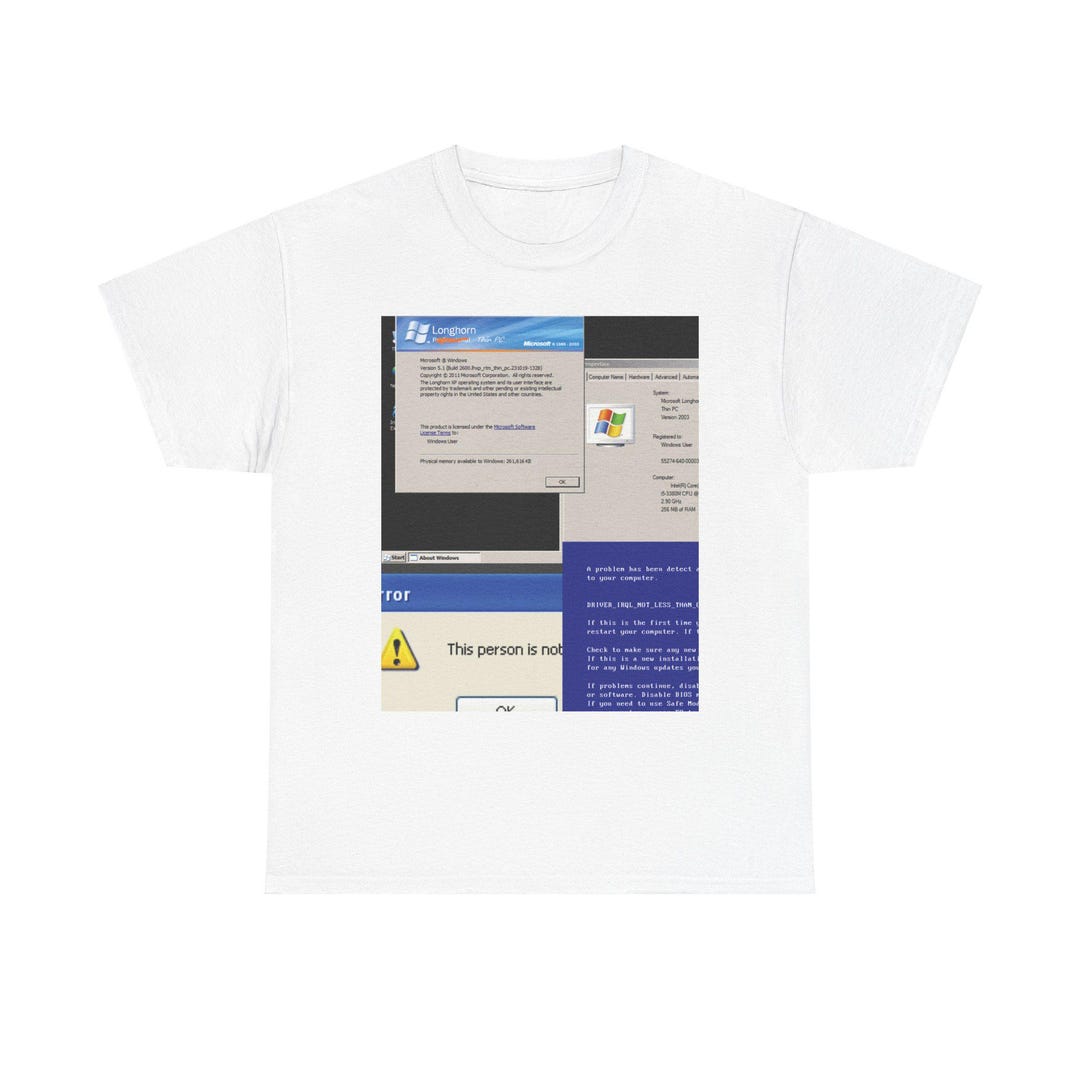 Vintage Windows Error Aesthetic Unisex T-shirt - Etsy