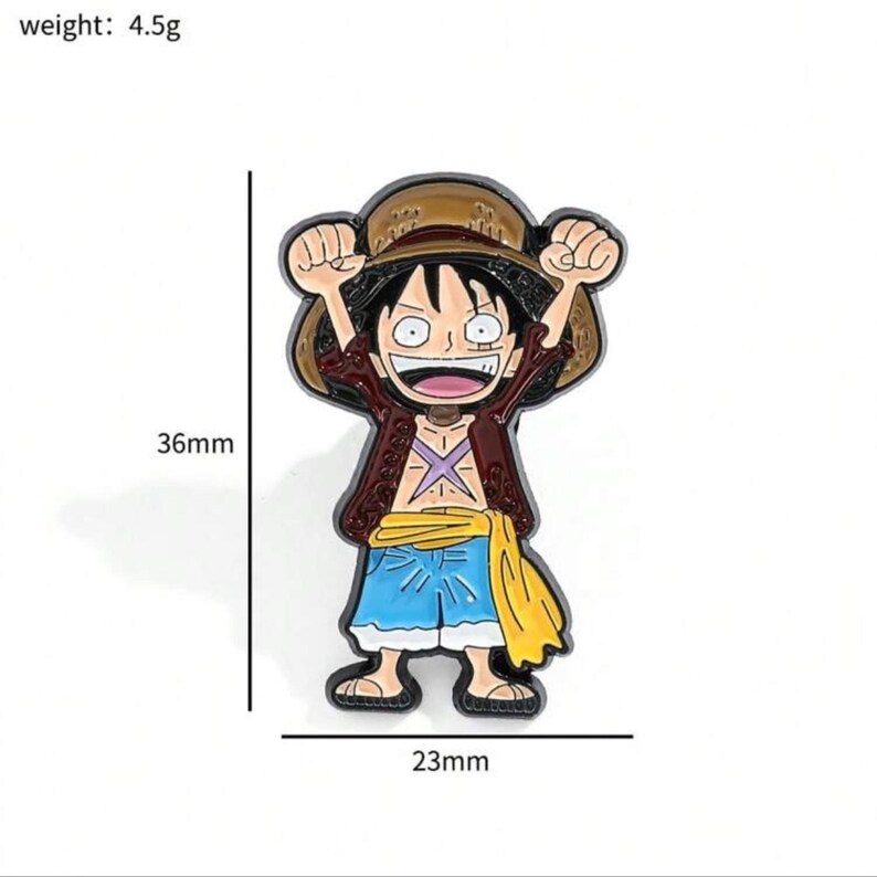One Piece Enamel Pin Straw Hat Cool Brooch Anime Clothing Pin Pirate ...