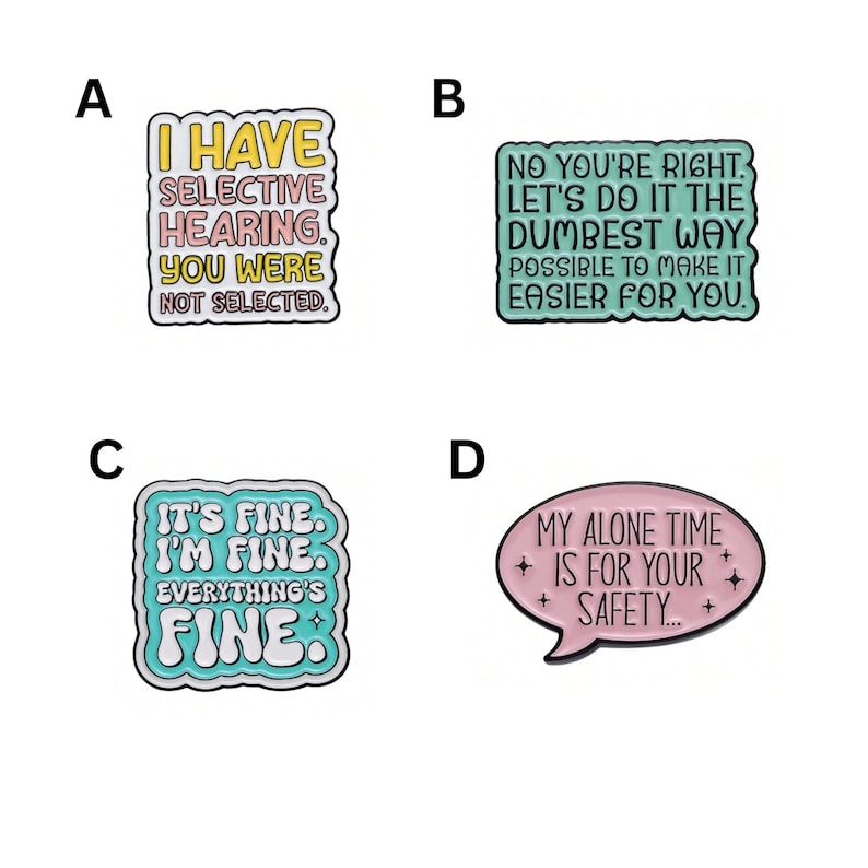 Funny Enamel Pin Cute Brooch Accessories Fashion Enamel Sarcastic ...