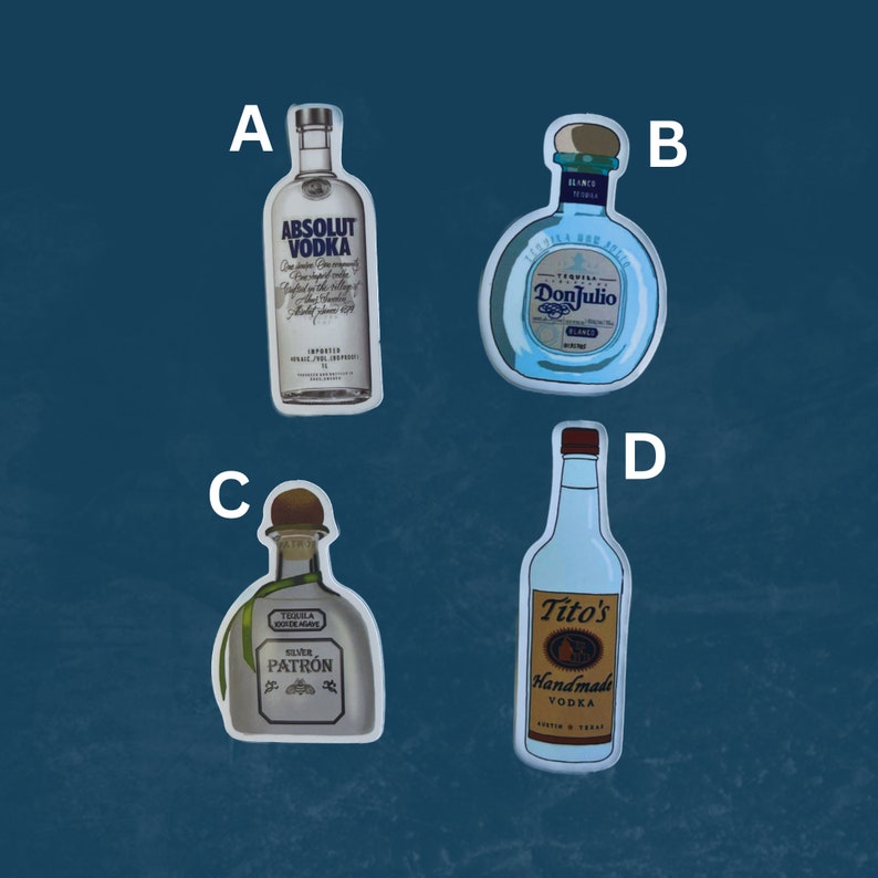 Tequila Bottle Stickers Don Julio Absolut Vodka Patron - Etsy