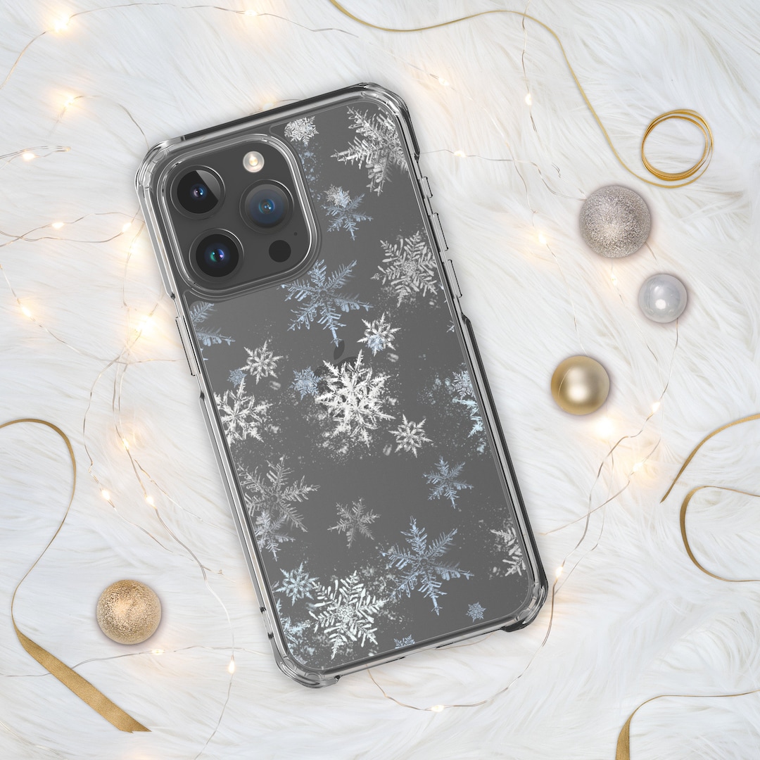 Snowflakes Clear Case for Iphone®, Winter Theme Phone Cover, Protective ...