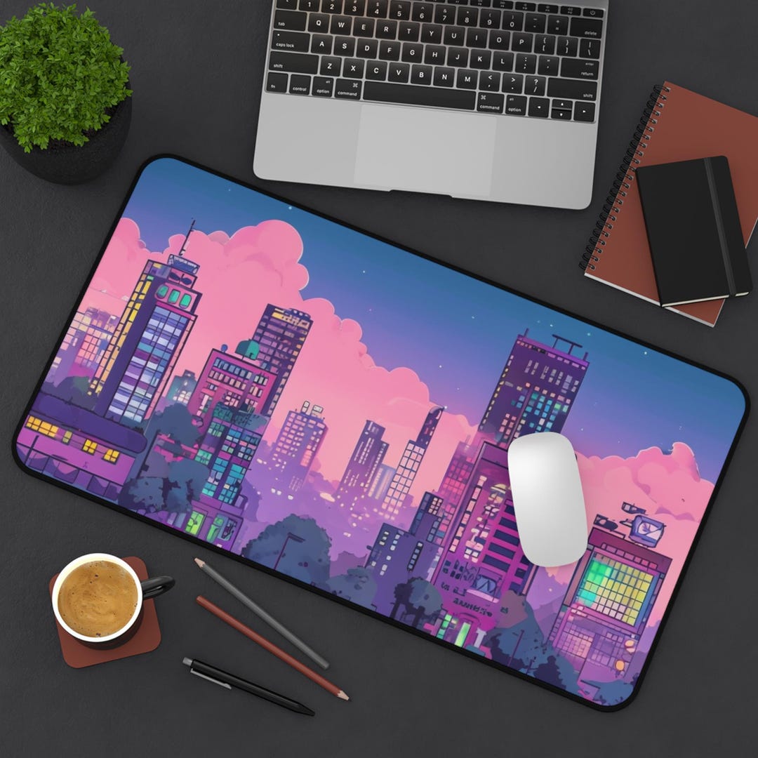 Lo-fi Collection Desk Mat - Strawberry Lemonade | Aesthetic Gaming ...