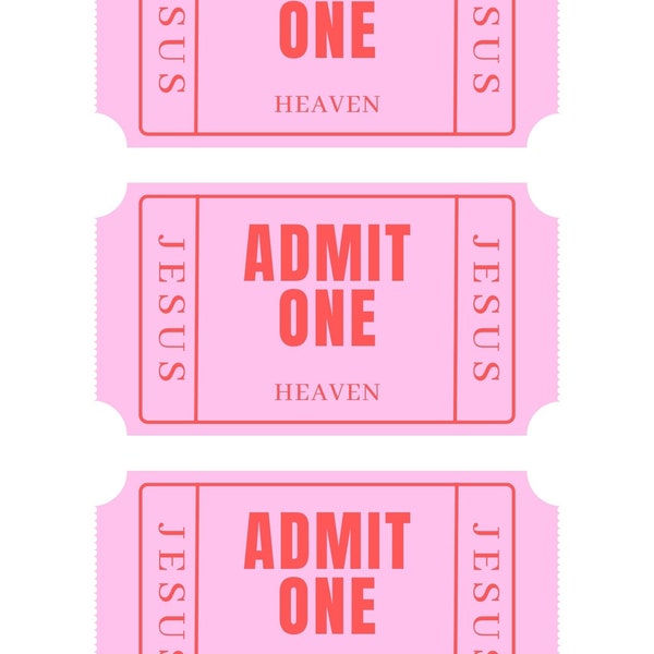 Ticket to Heaven - Etsy