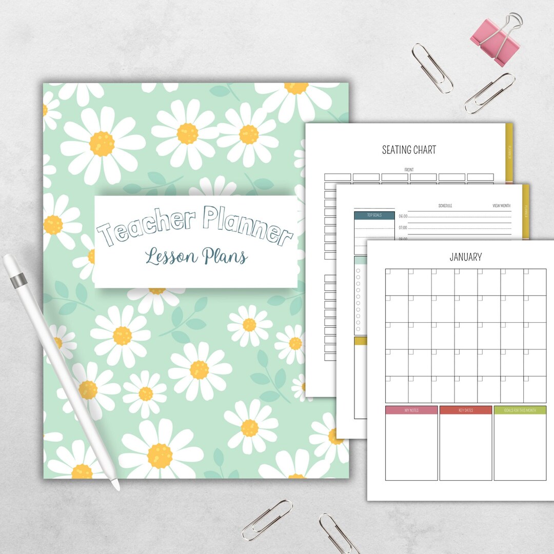 Digital Teacher Planner, Academic Planner, Homeschool Planner, Teacher ...
