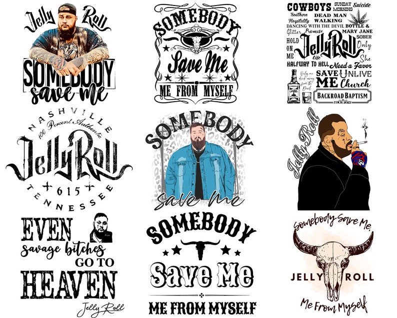 Jelly Roll Png Somebody Save Me Png Jelly Roll 2023 Tour - Etsy