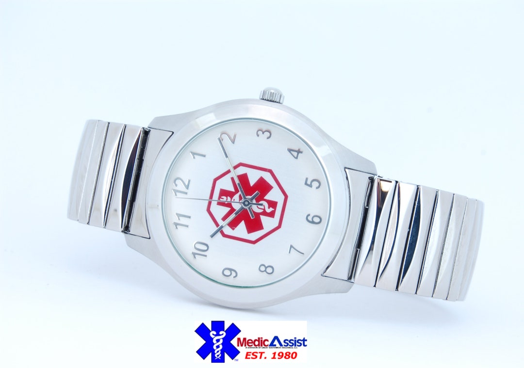 Small Medical Alert ID Stainless Steel Expansion Watch - Etsy