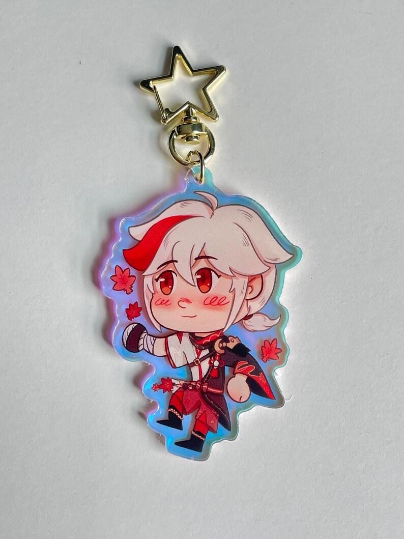 Genshin Charm Acrylic Character Keychains Ayato Lumine Aether Kazuha ...