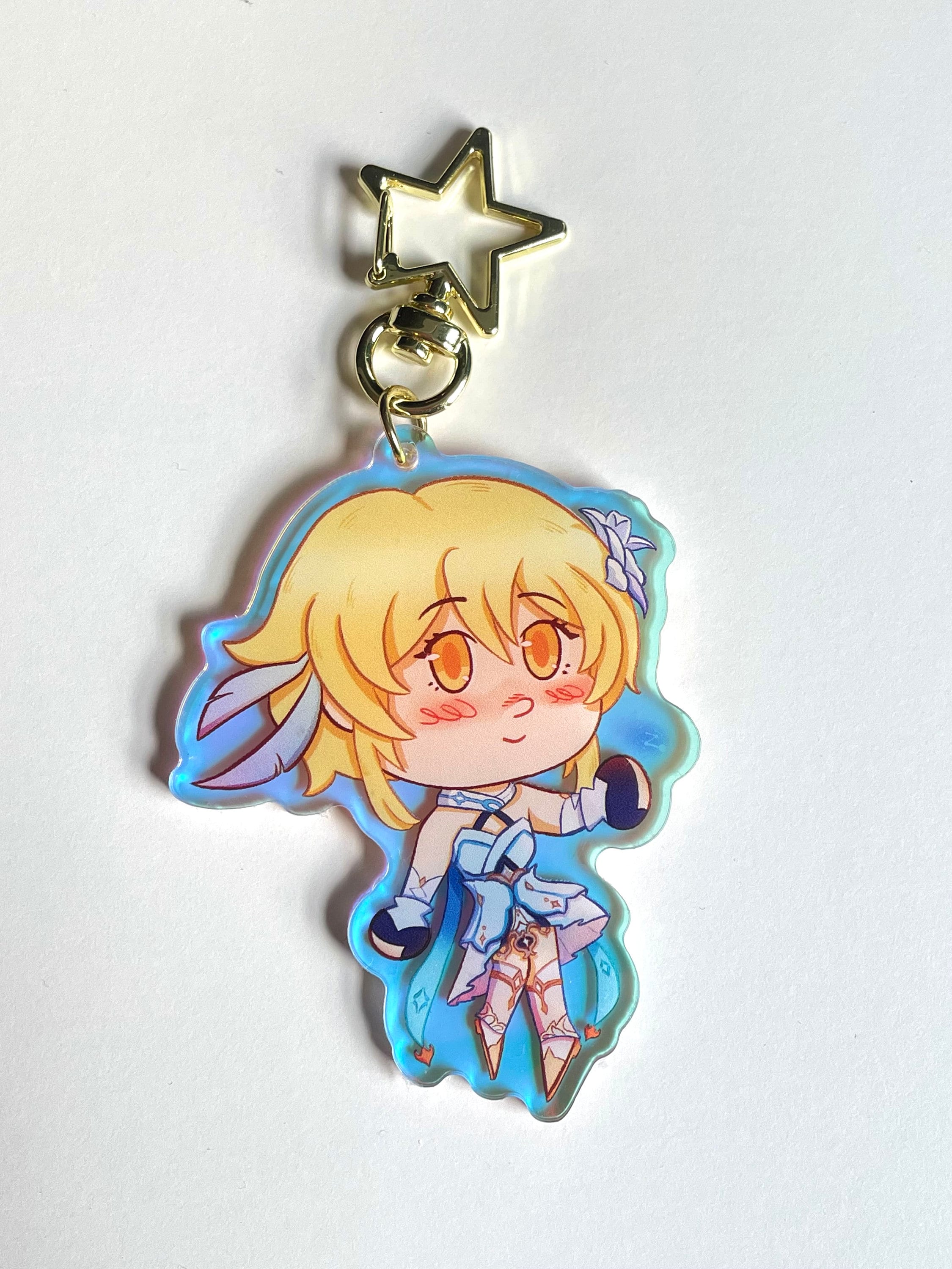 Genshin Charm Acrylic Character Keychains Ayato Lumine Aether Kazuha ...