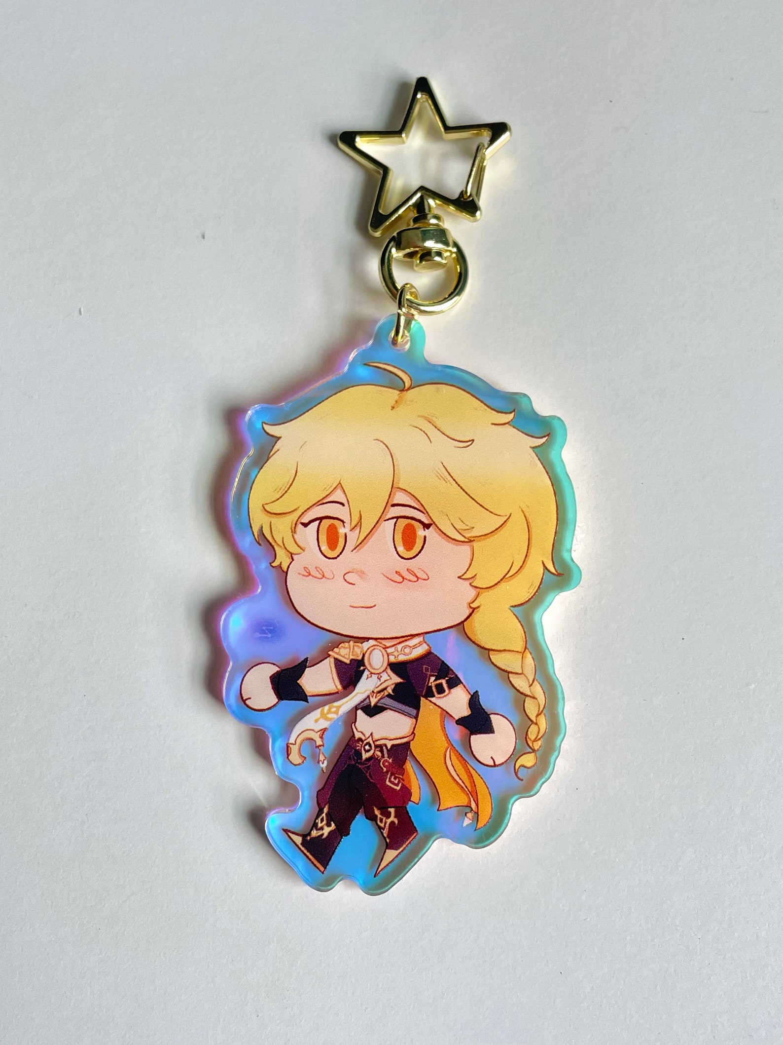 Genshin Charm Acrylic Character Keychains Ayato Lumine Aether Kazuha ...