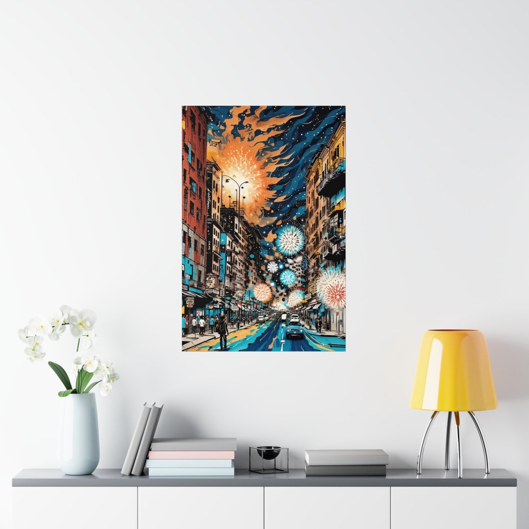 Street Firework Poster - Etsy