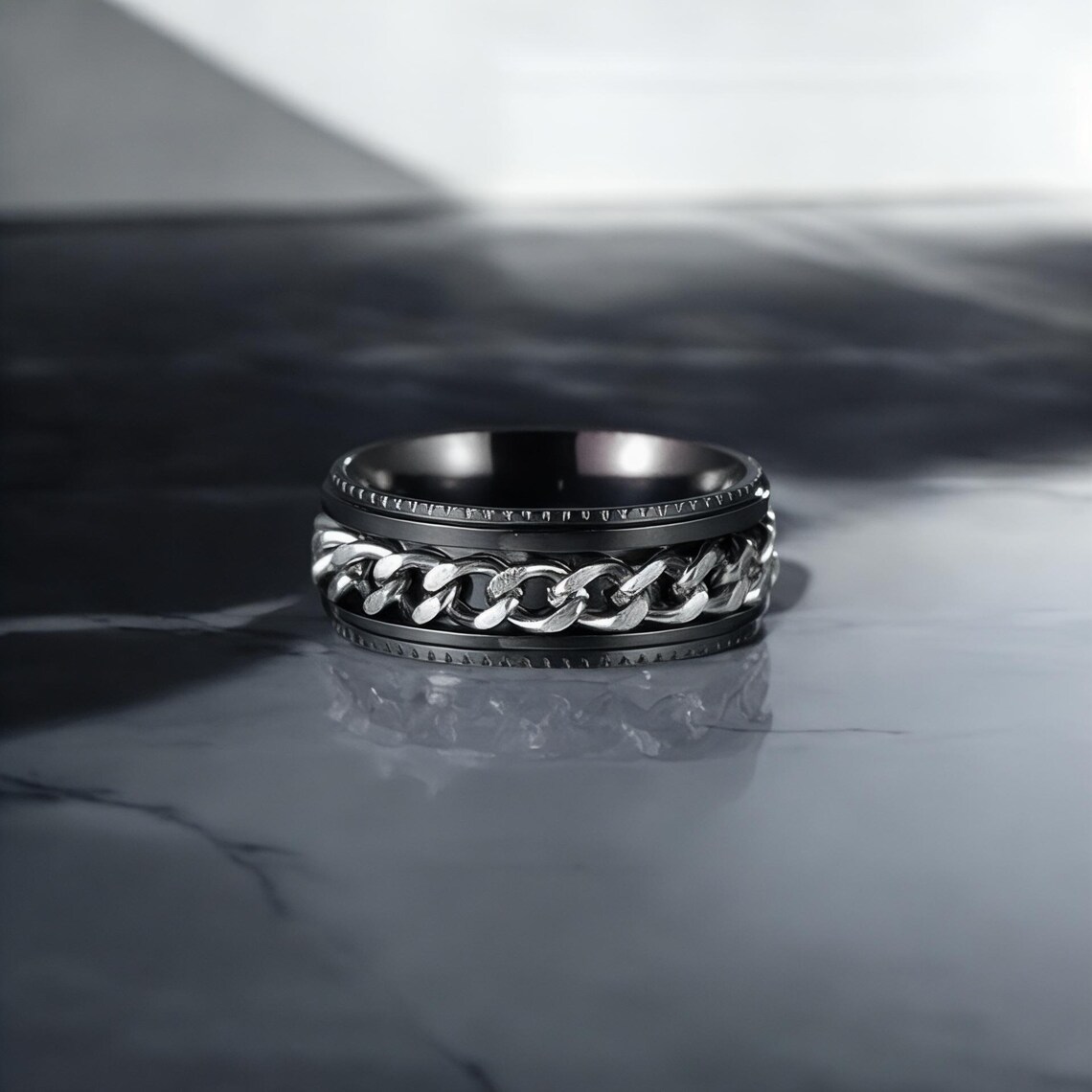 Fidget Ring Toy & Spinner for Men and Women Anxiety Ring Trendy Gift ...