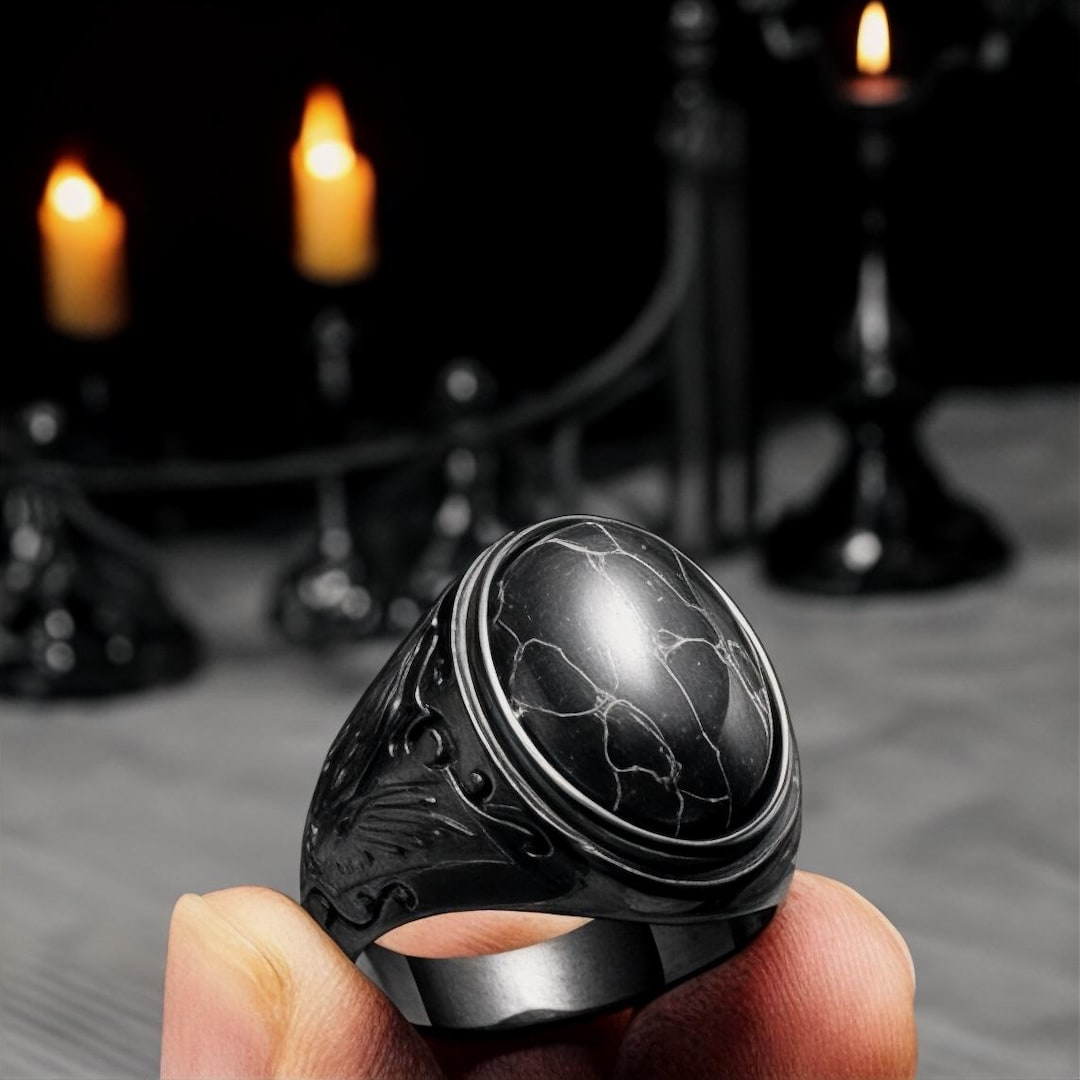 Black Gothic Ring for Men and Women Gothical Ring Elegant Gothicful Style Gothic Jewellery ...