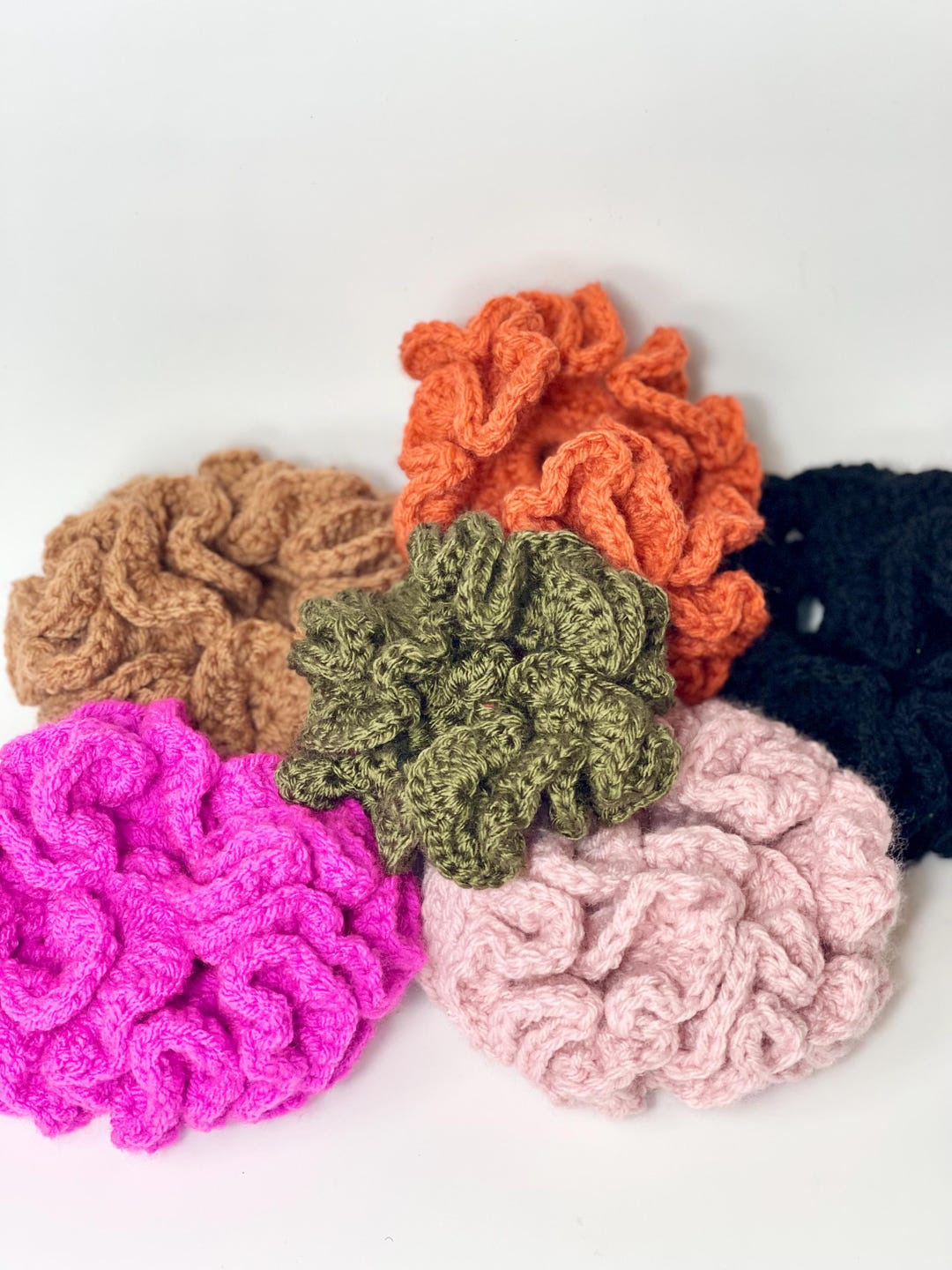 Handmade Crochet Hair Ruffle Scrunchies| Gift - Etsy