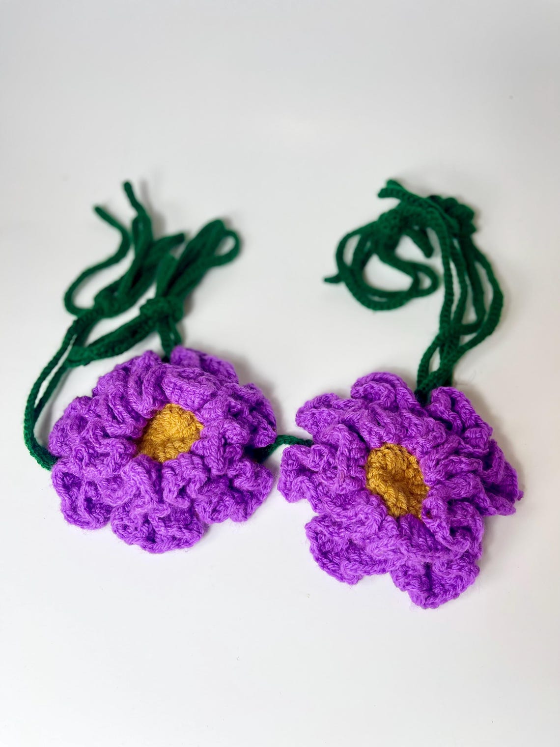 Handmade Crochet Flower Bikini Top| Purple| Yellow|green - Etsy