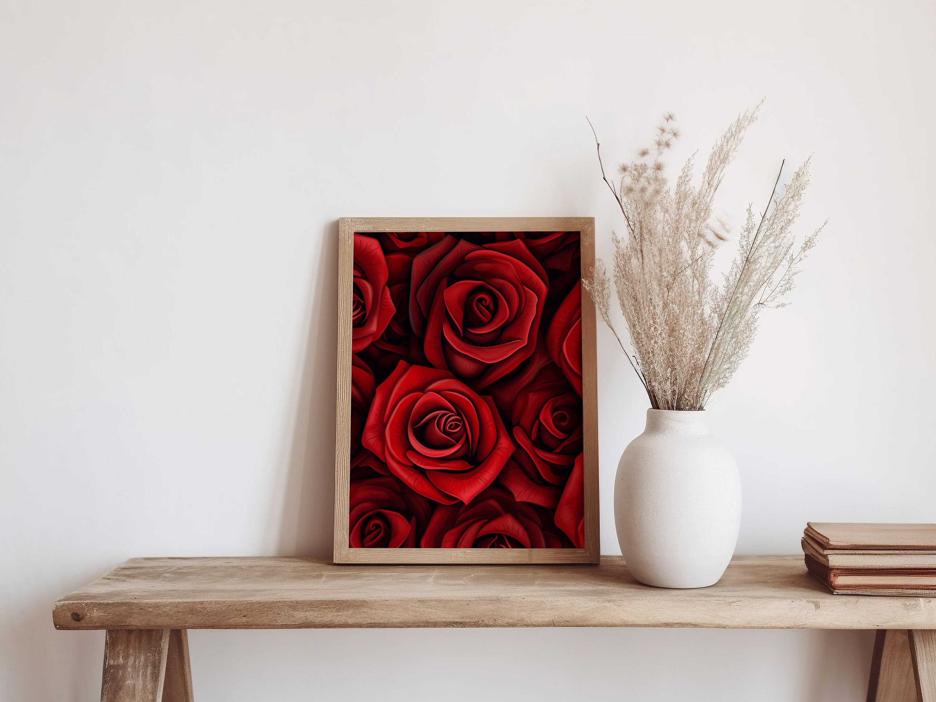 Printable Valentines Day Red Rose Print, Romantic Gift Ideas, Beautiful ...