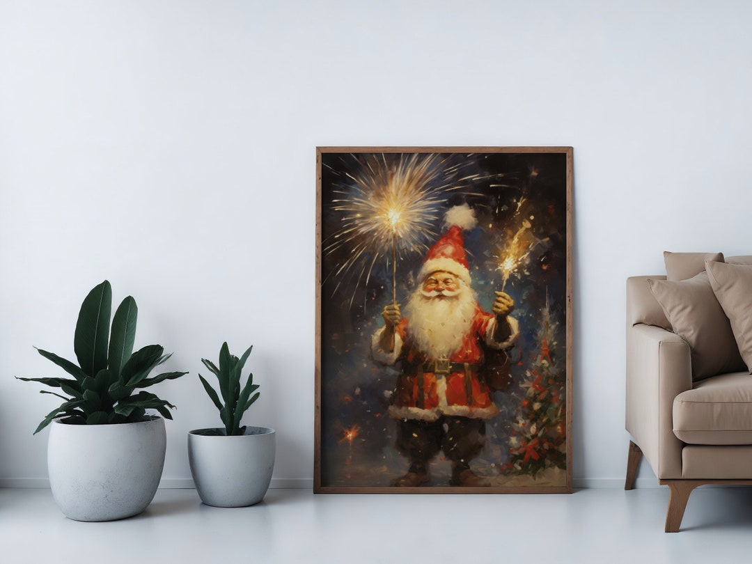 Tableau imprimable du père Noël fêter le nouvel an avec des - Etsy France