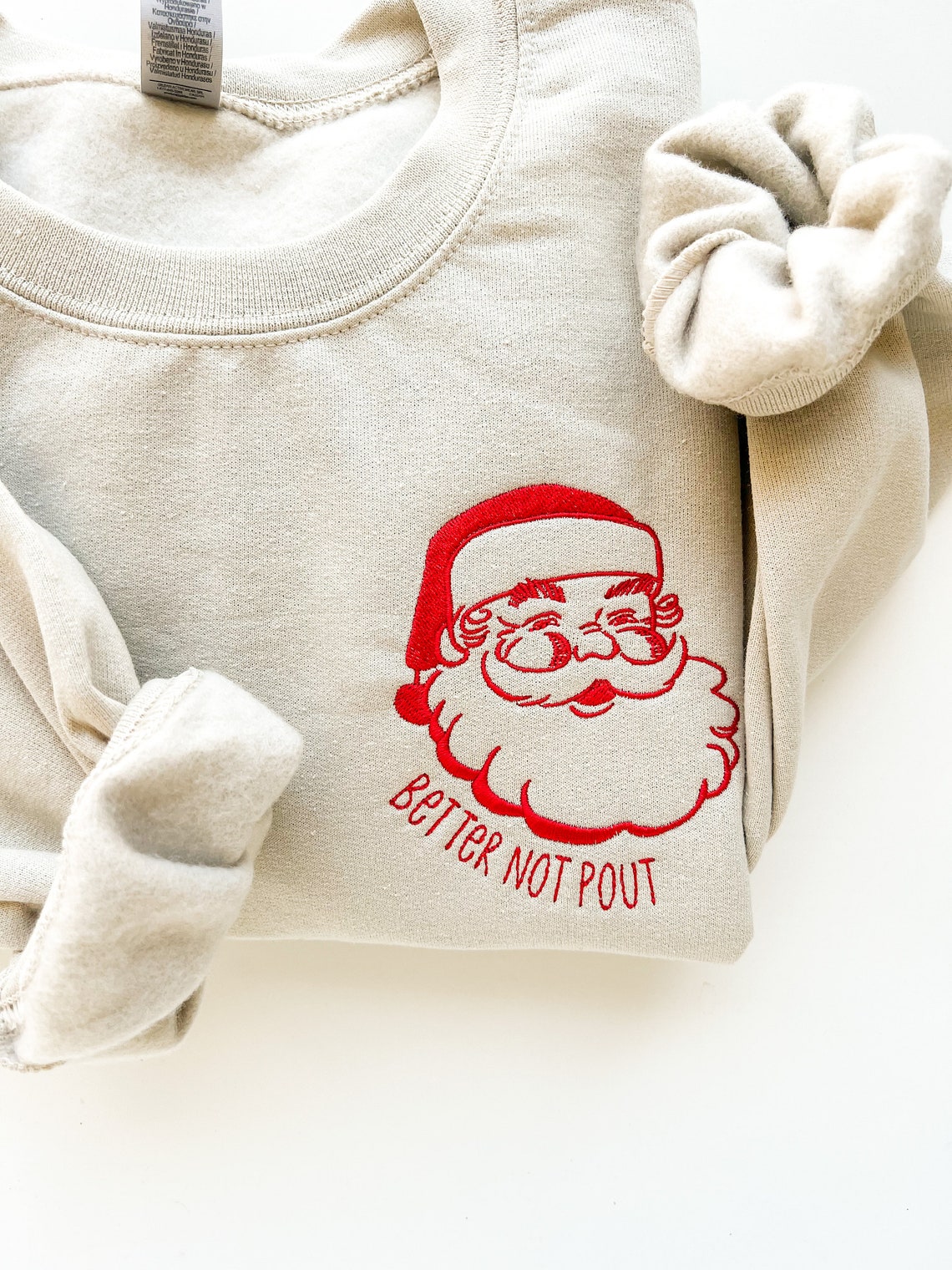 Christmas Embroidered Crewneck Sweatshirt, Santa Sweater, Unisex ...