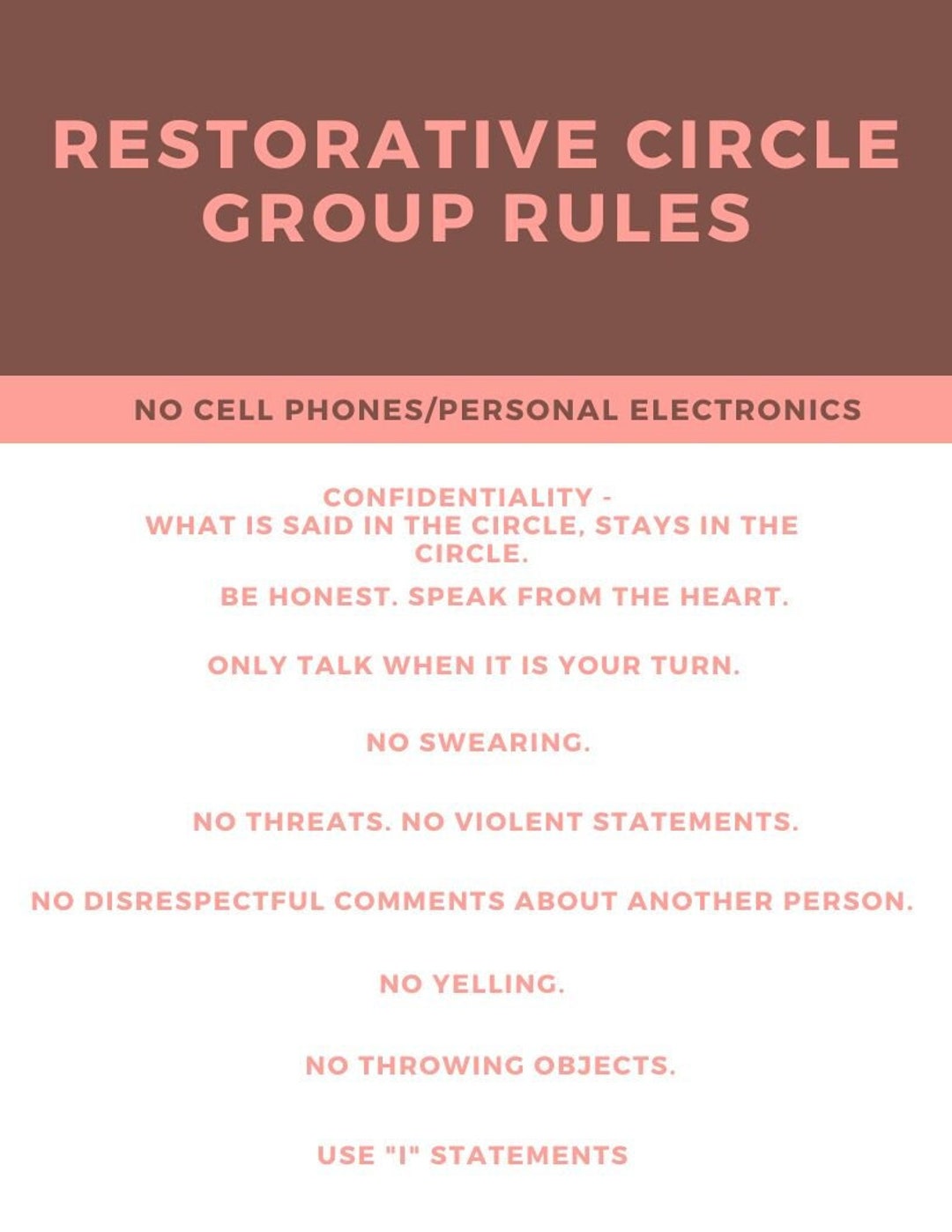Restorative Circle Group Rules - Etsy