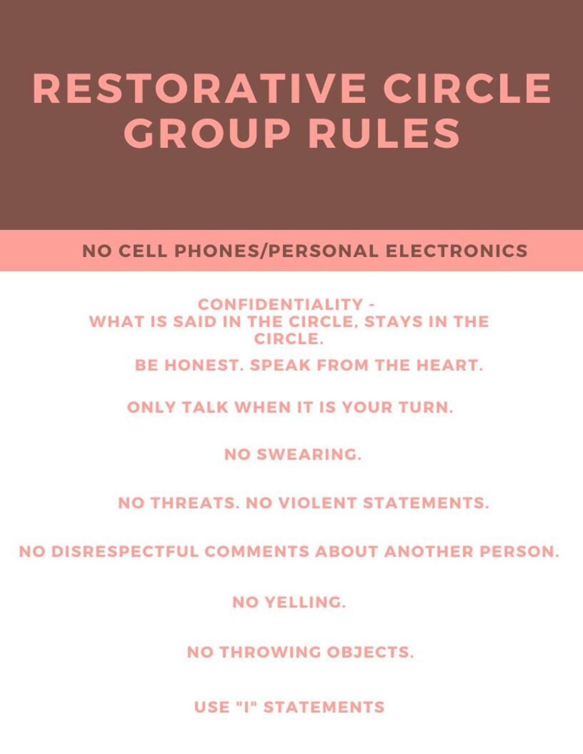 Restorative Circle Group Rules - Etsy