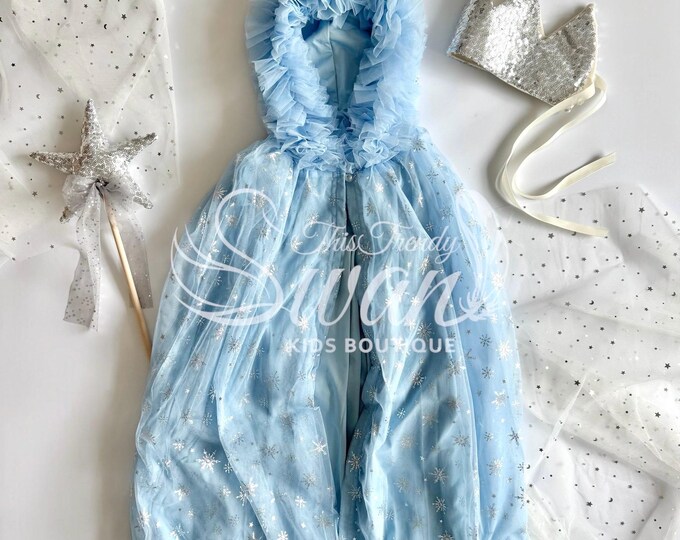 Elsa Princess Cape: Frozen Snowflake Cape With Hoodie - Dress up ...