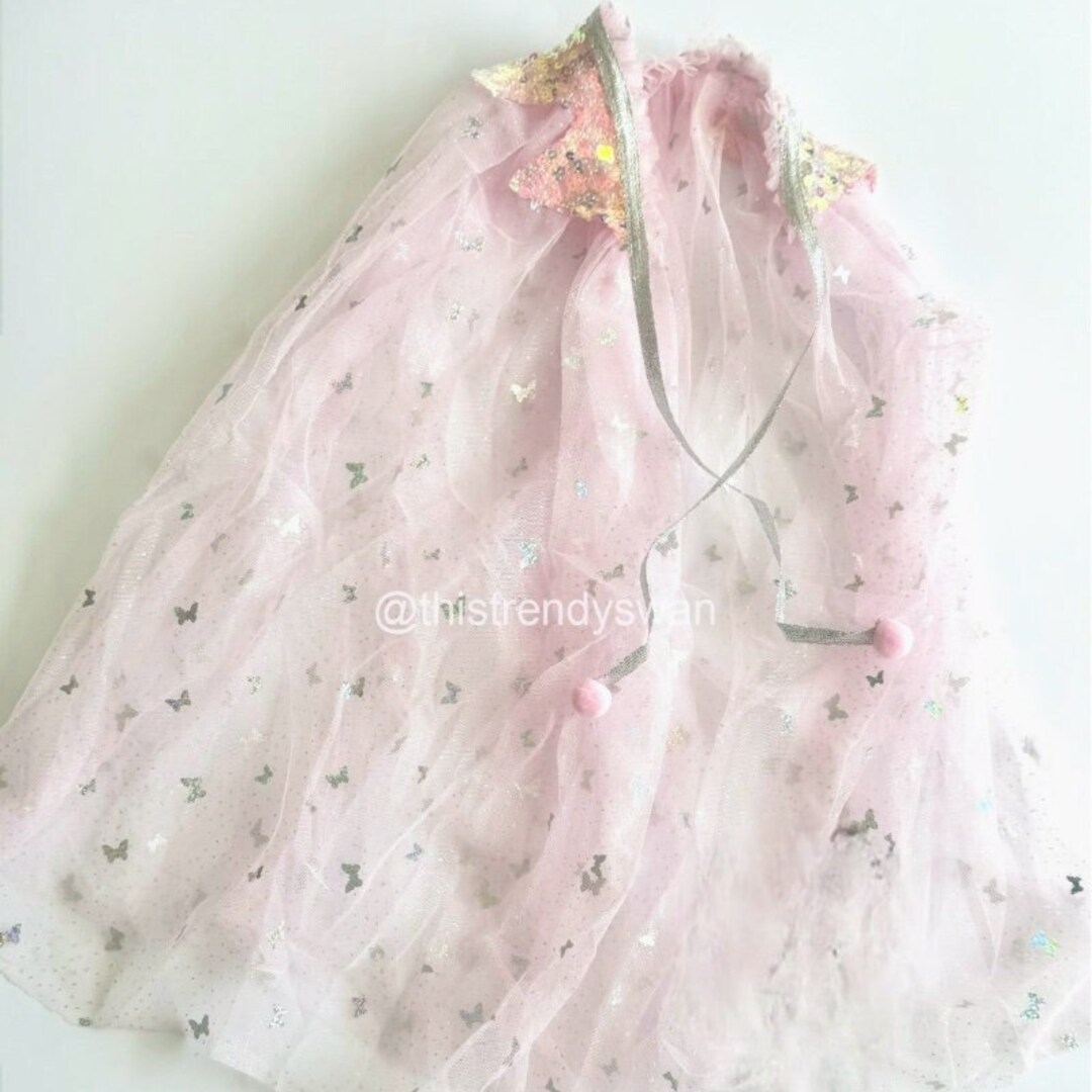 Pink Butterfly Cape, Sequin Cape, Childrencape, Girls Cape, Party Cape ...