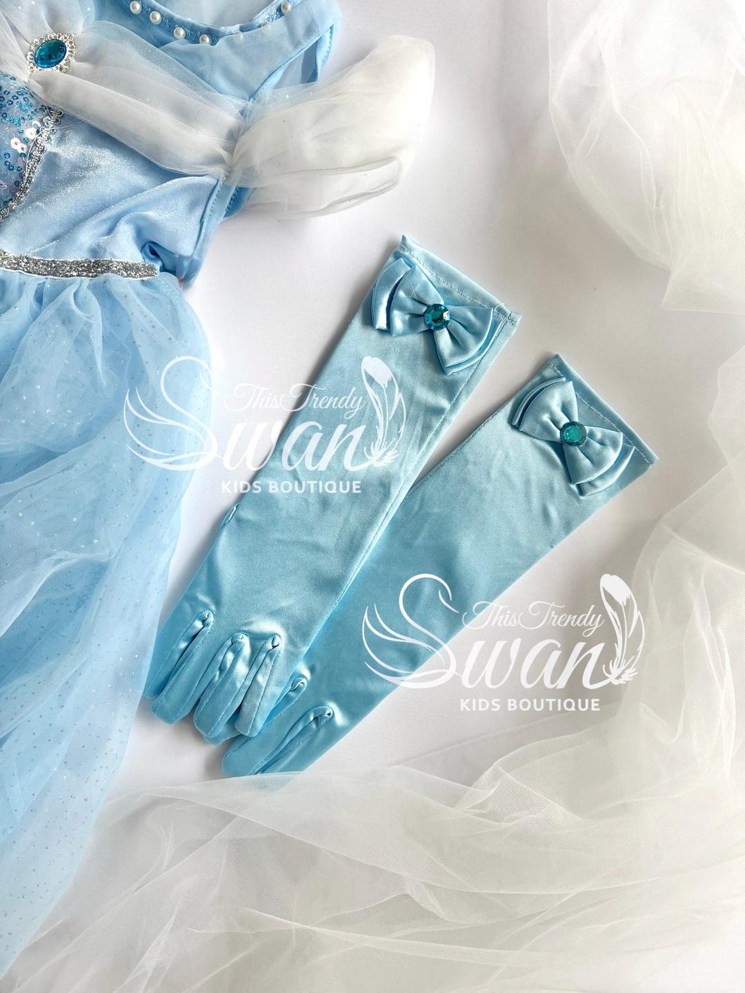 Satin Princess Gloves: Cinderella, Elsa Dress-up Costume - Etsy