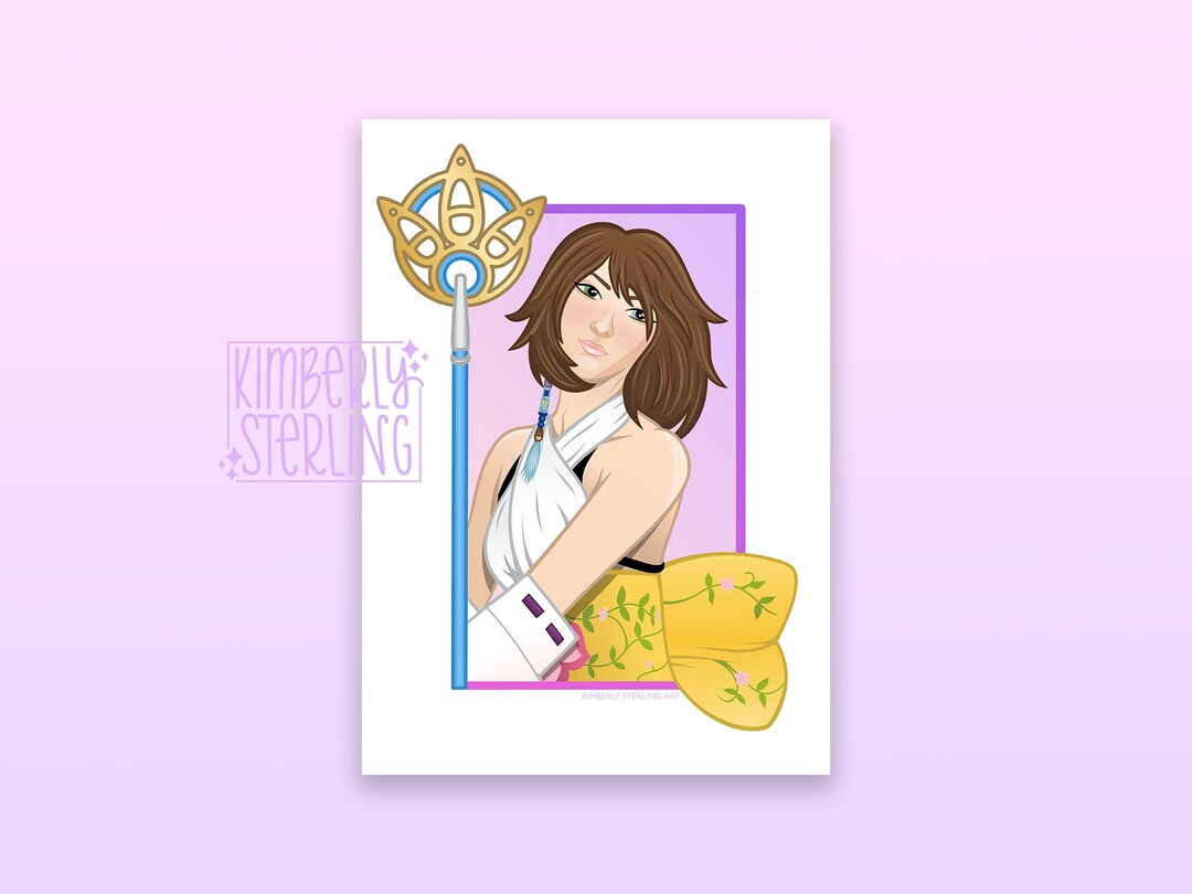 Yuna | 5x7 Art Print | Final Fantasy X Inspired Portrait | FFX - Etsy