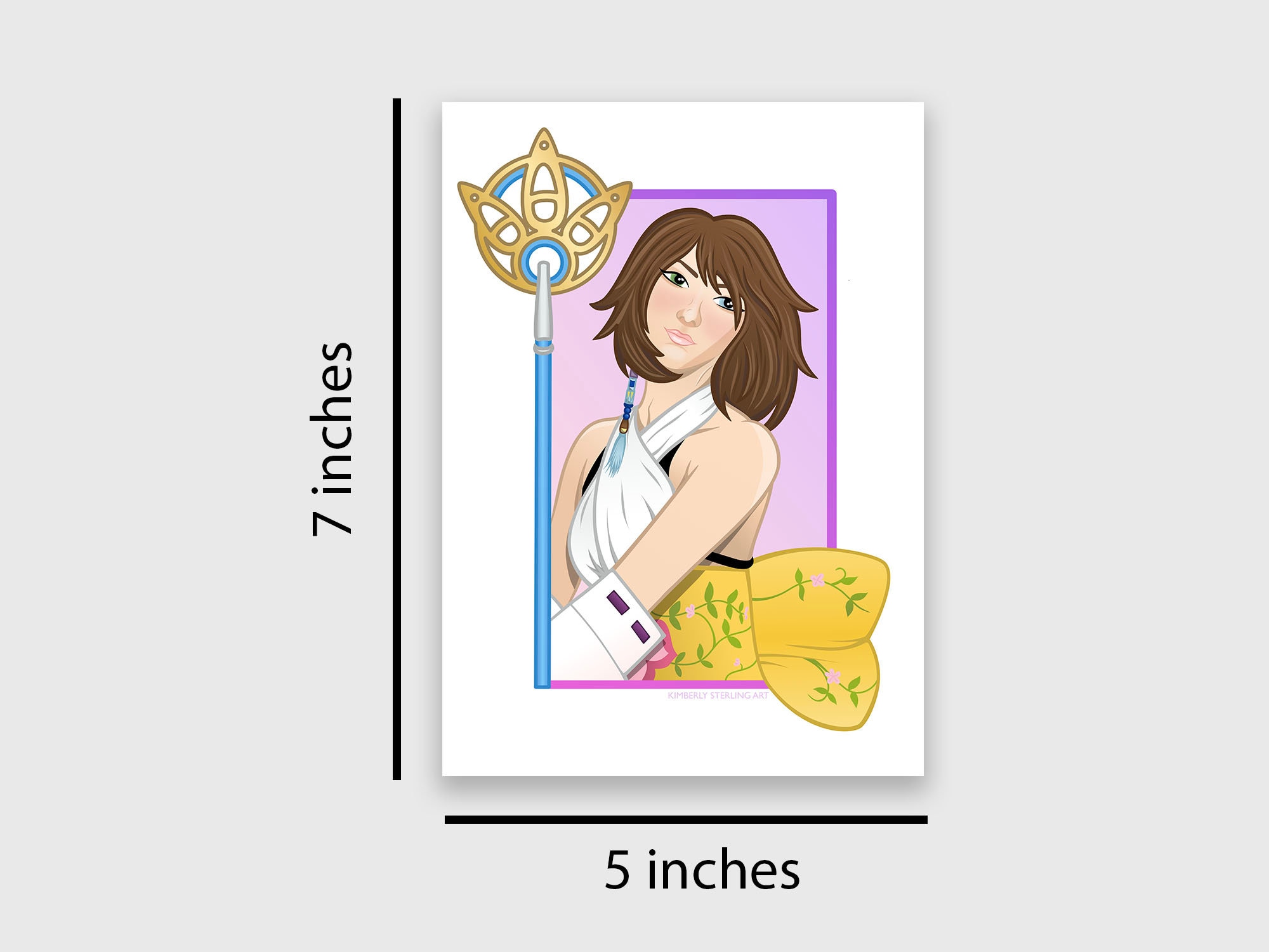 Yuna | 5x7 Art Print | Final Fantasy X Inspired Portrait | FFX - Etsy