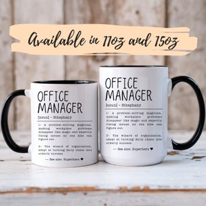 Office Manager Gifts, Office Manager Mug, Custom Office Manager Gifts ...