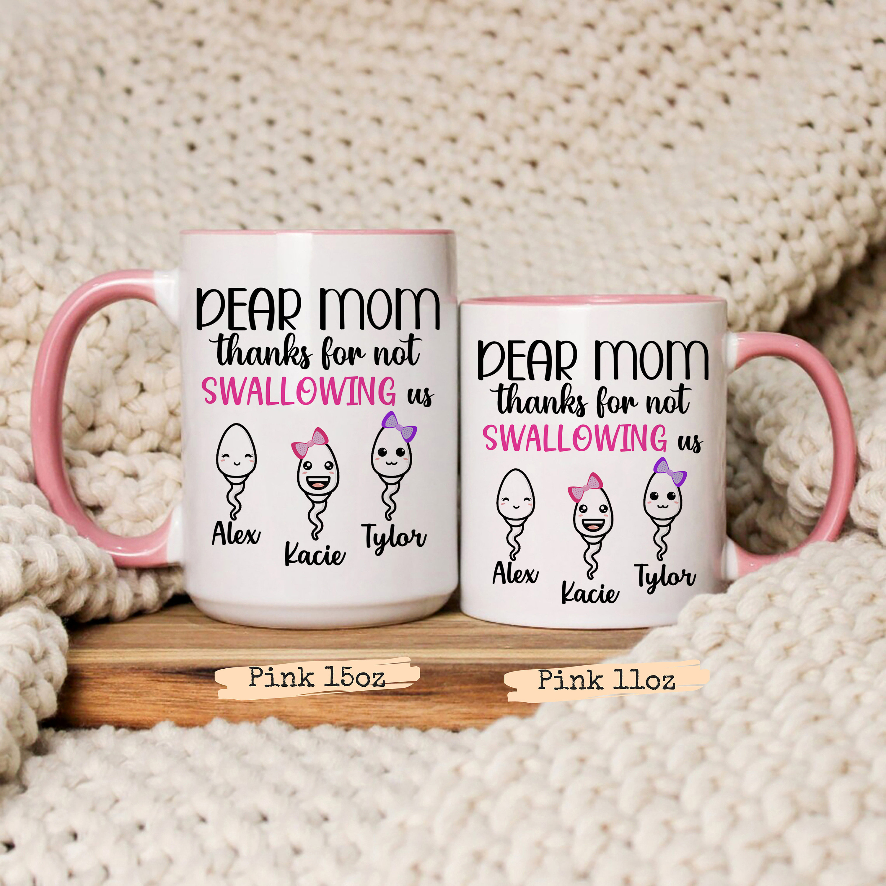 Personalized Sperm Mug for Mom, Funny Mothers Day Gift, Custom Mom Mug ...
