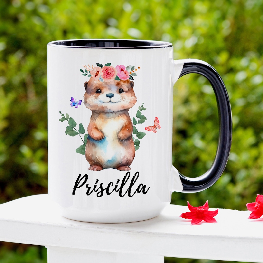 Otter Mug, Otter Gifts. Otter Personalized Mug. Otter Custom Gifts ...