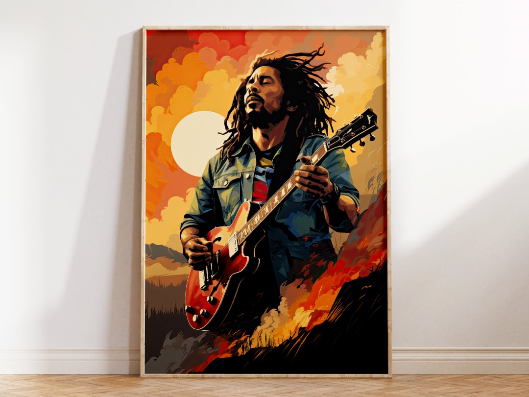 Bob Marley Poster With or Without Frame Various Sizes Rastafari Raggae ...
