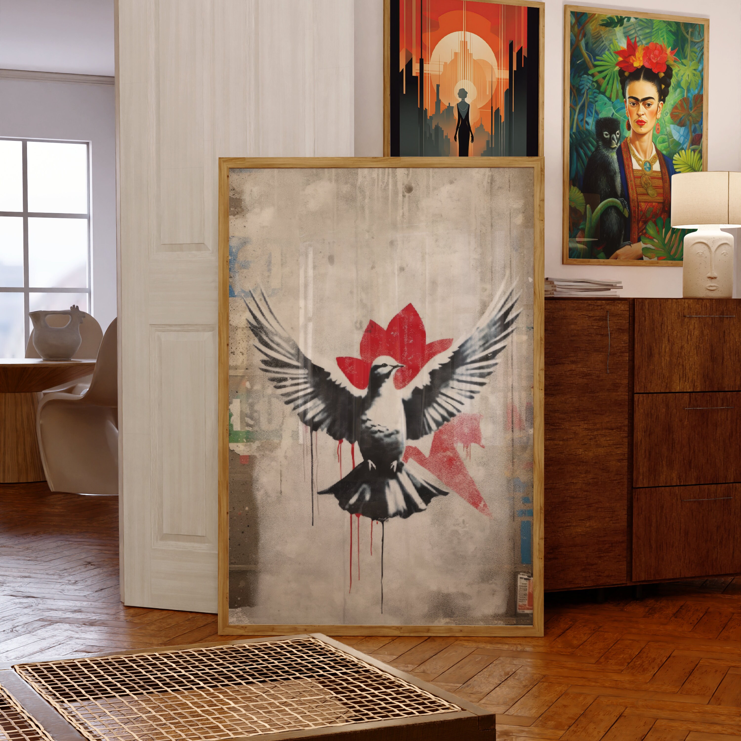 Banksy Poster Dove of Peace Banksy Art Print With or Without Frame Gift ...