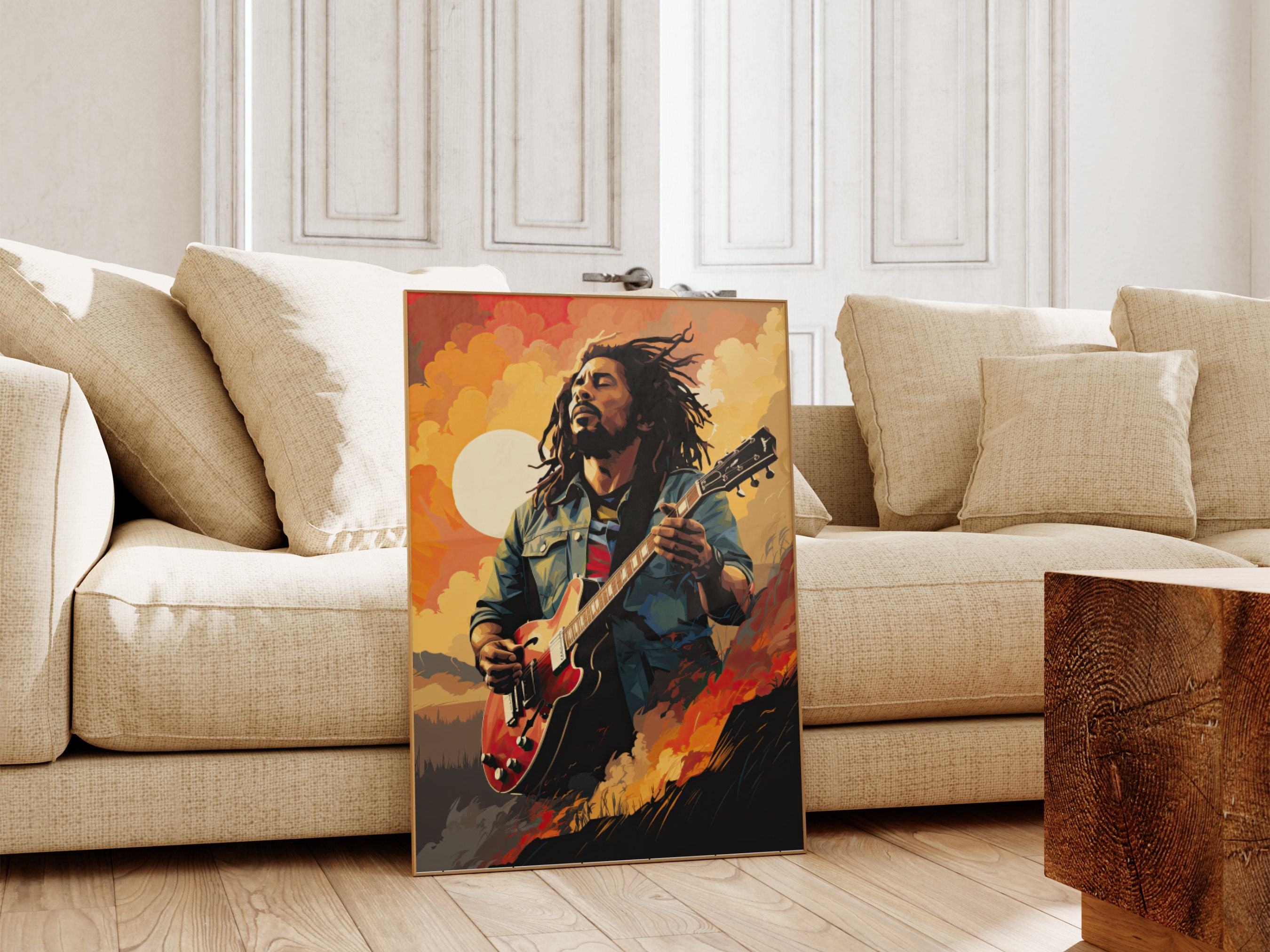 Bob Marley Posters With or Without Frame Different Sizes Rastafarian ...
