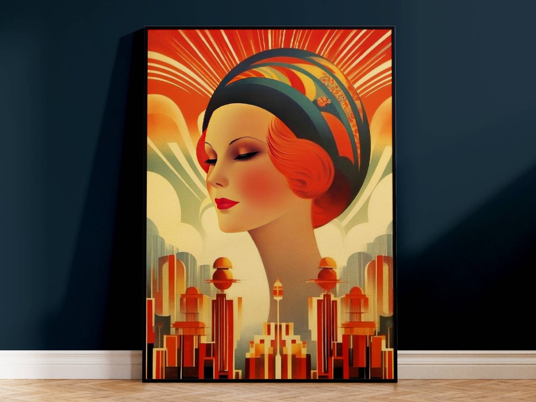 Art Deco Poster With or Without Frame Various Sizes - Etsy