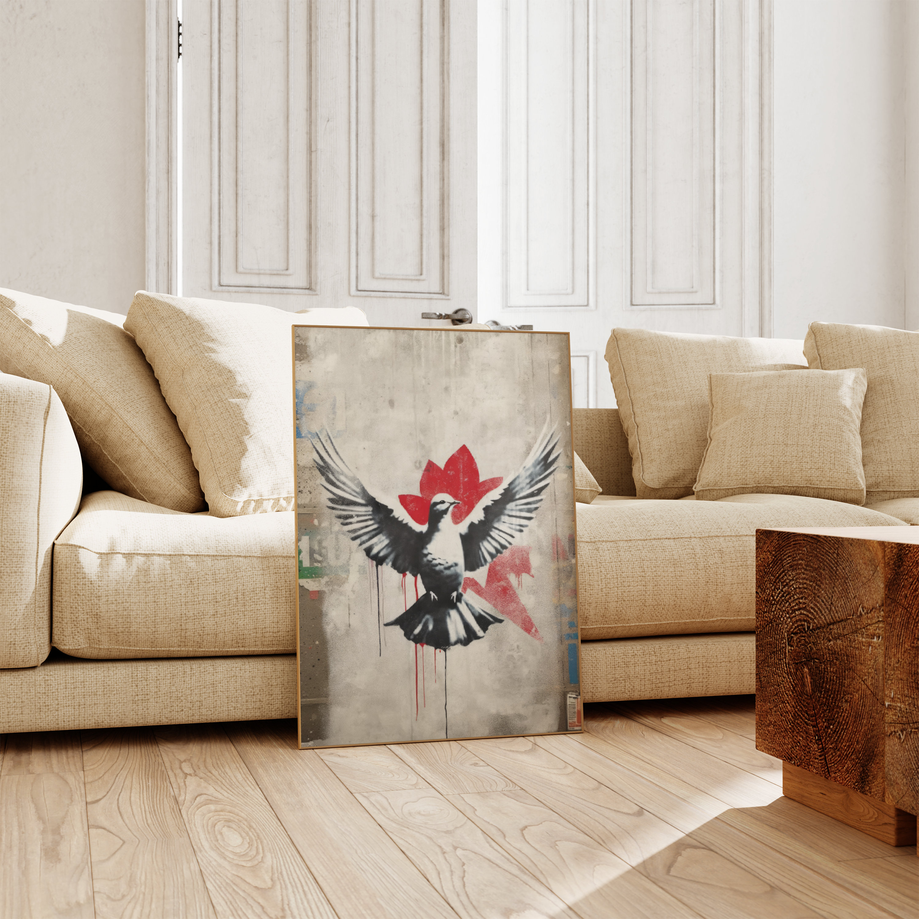 Banksy Poster Dove of Peace Banksy Art Print With or Without Frame Gift ...
