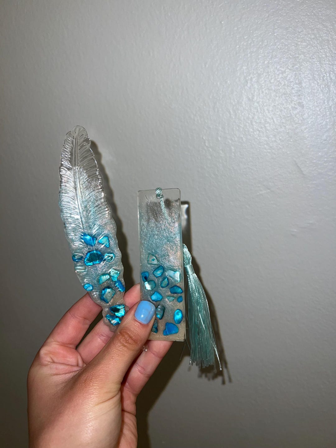 Set of 2 Epoxy/resin Bookmarks - Etsy