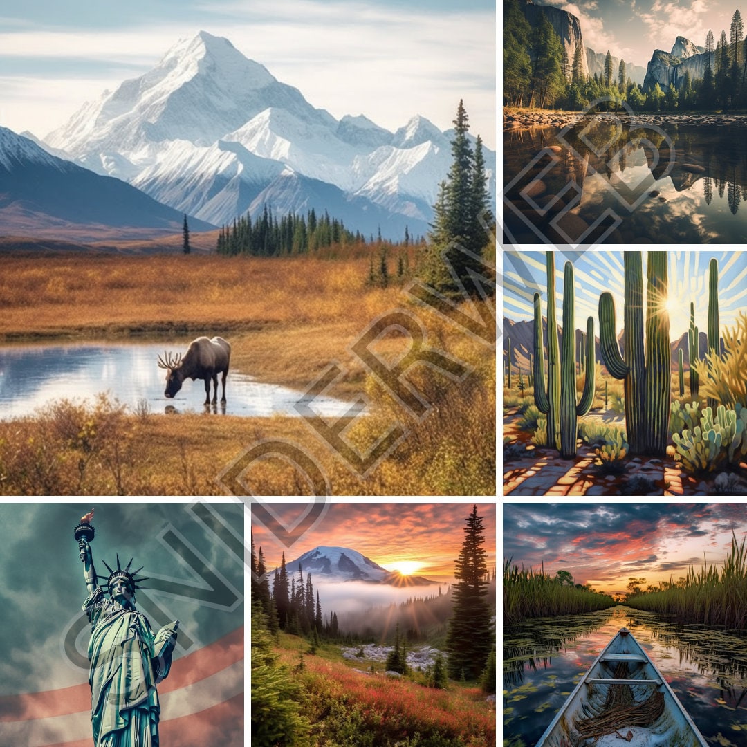 Iconic America: 22 PNG Images of Classic American Scenes - Digital ...