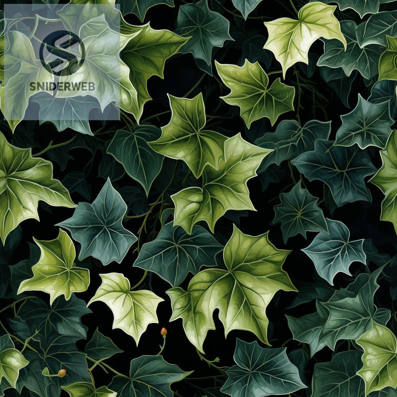 Ivy Seamless Repeating Patterns - 3 PNG Files - Etsy