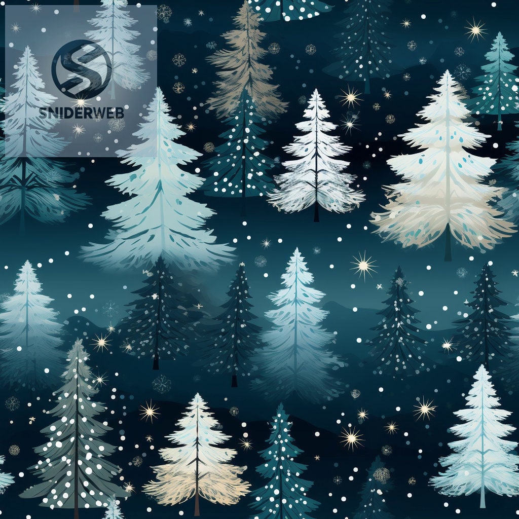 Winter Scenes Seamless Repeating Pattern: 3 Pngs - Etsy