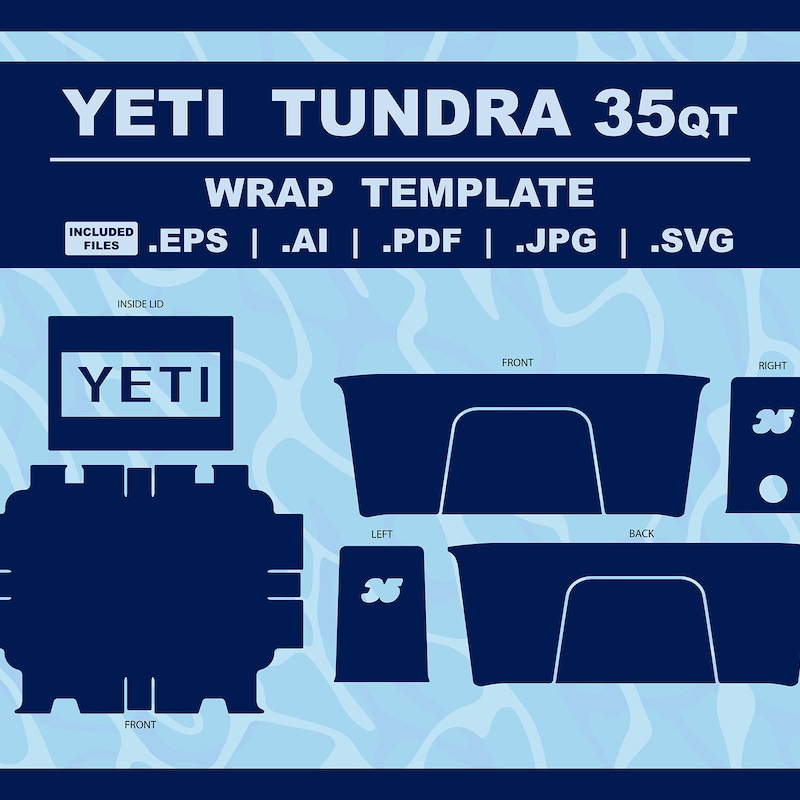 Yeti Sticker Template - Etsy