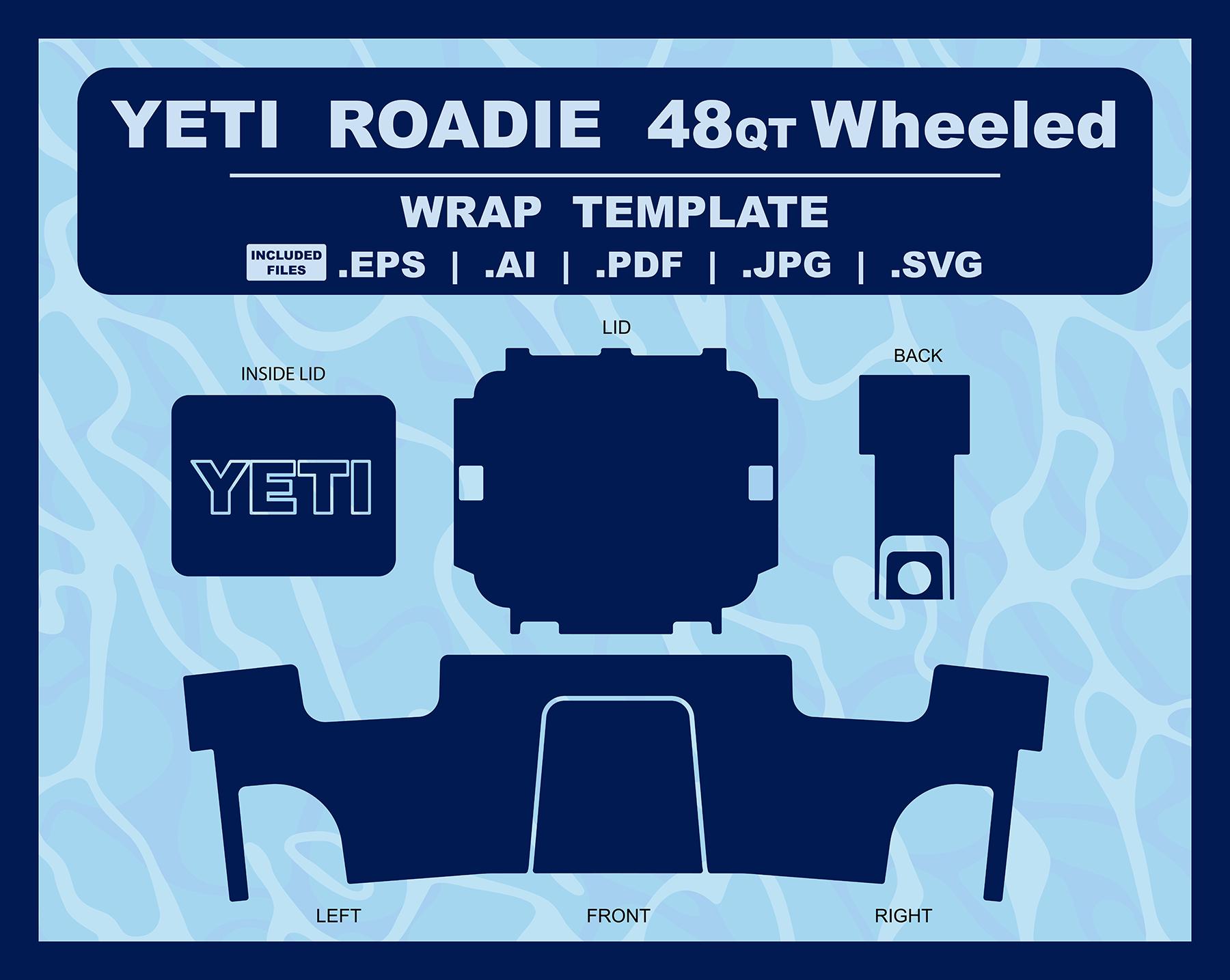 YETI 48qt Roadie Wheeled Design Template for Vinyl Wraps - Etsy
