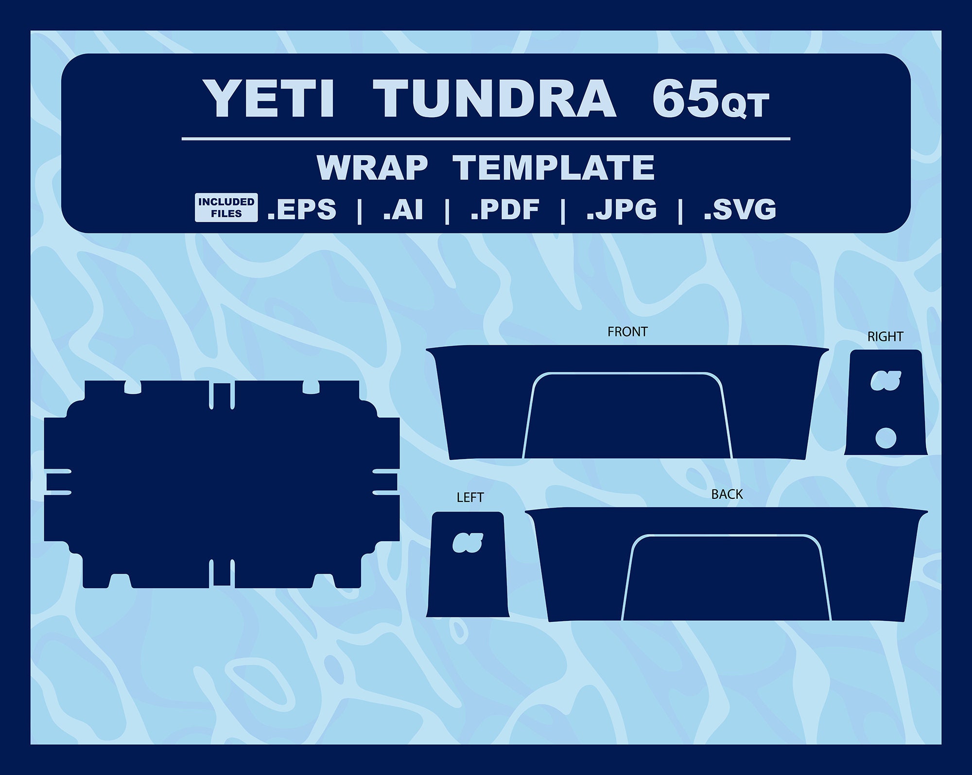 YETI 65qt Tundra Design Template for Vinyl Wraps - Etsy